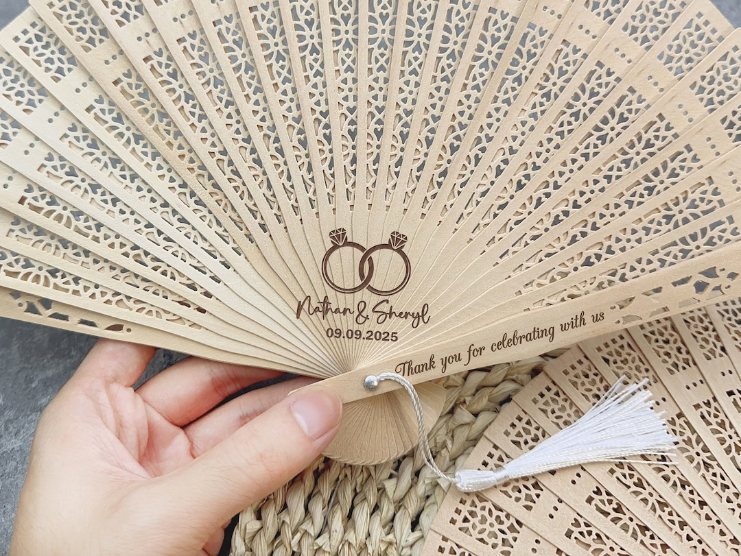 Personalized Tassel Wedding Fans for Guests Bridesmaid Gifts Party ...
