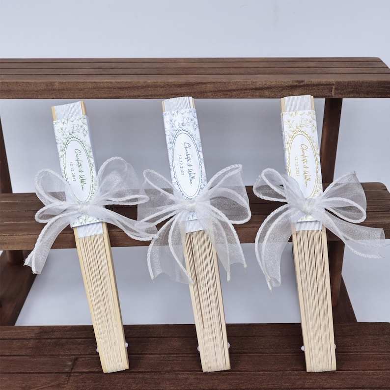 Botanical Paper Hand Fan With Sleeve – Vintage Americana Wedding Favor ...