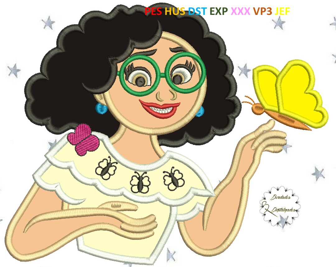 Appliqué Embroidery Design Mirabel 4 Sizes Mirabel Applique - Etsy