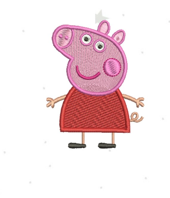 Peppa Pig Embroidery Design 2 Sizes Diseño De Bordado Peppa | Etsy ...