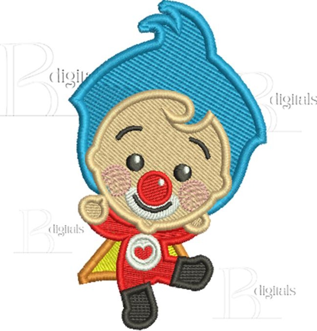 Cute Clown Embroidery Design – 4 Sizes Included – Happy Clown Machine ...