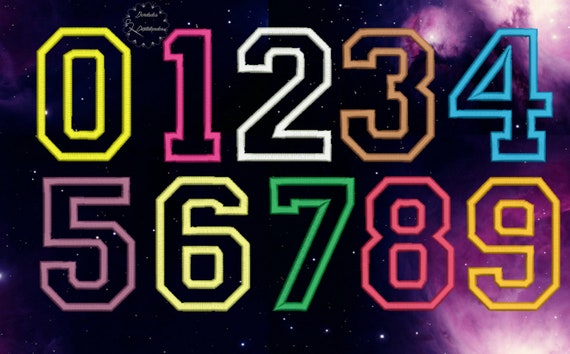 Font Applique Block Number Large and Thick Machine Embroidery - Etsy