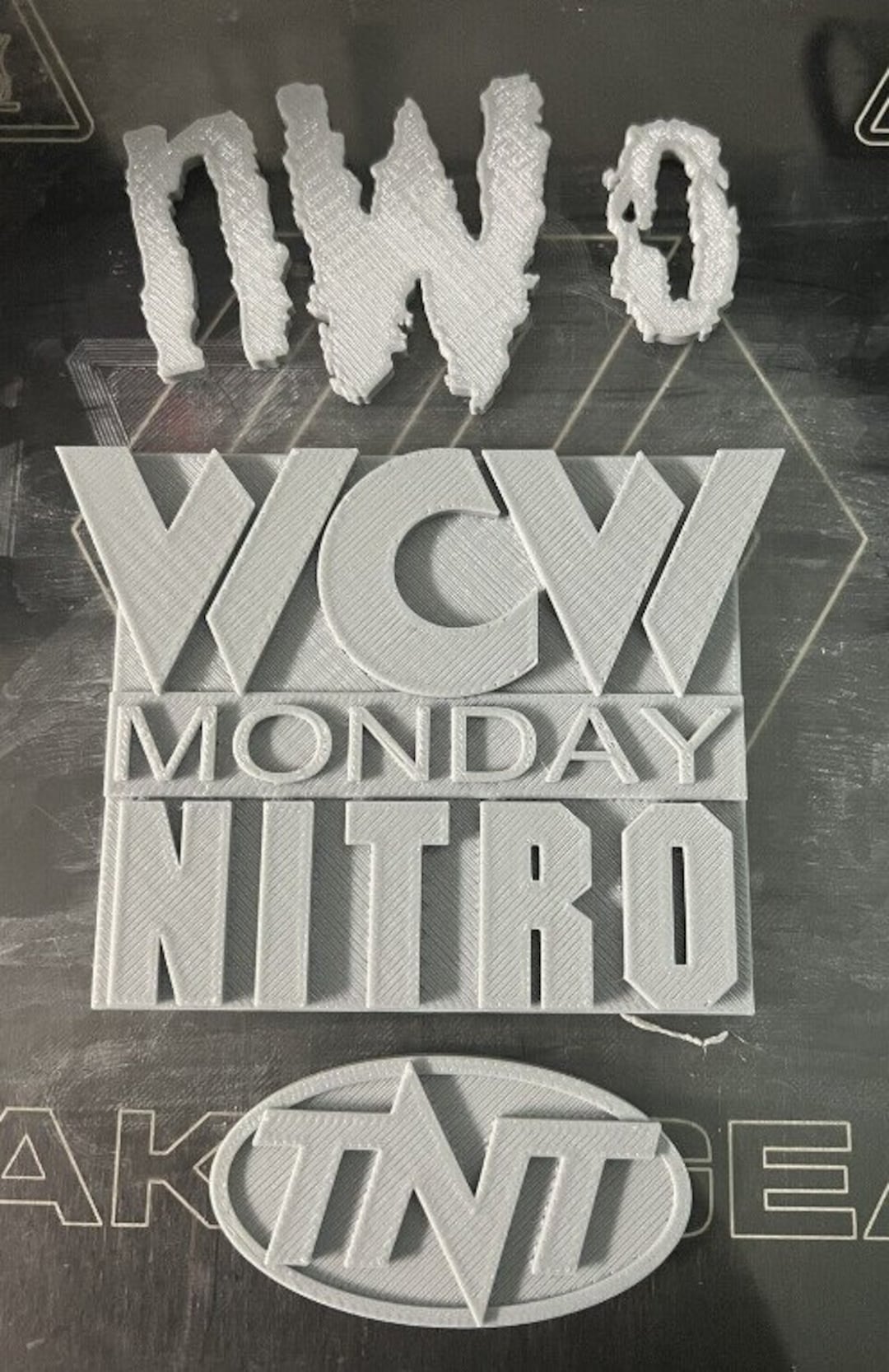 Wcw Monday Nitro Diorama Logo 3d Printed Custom Part Updated - Etsy