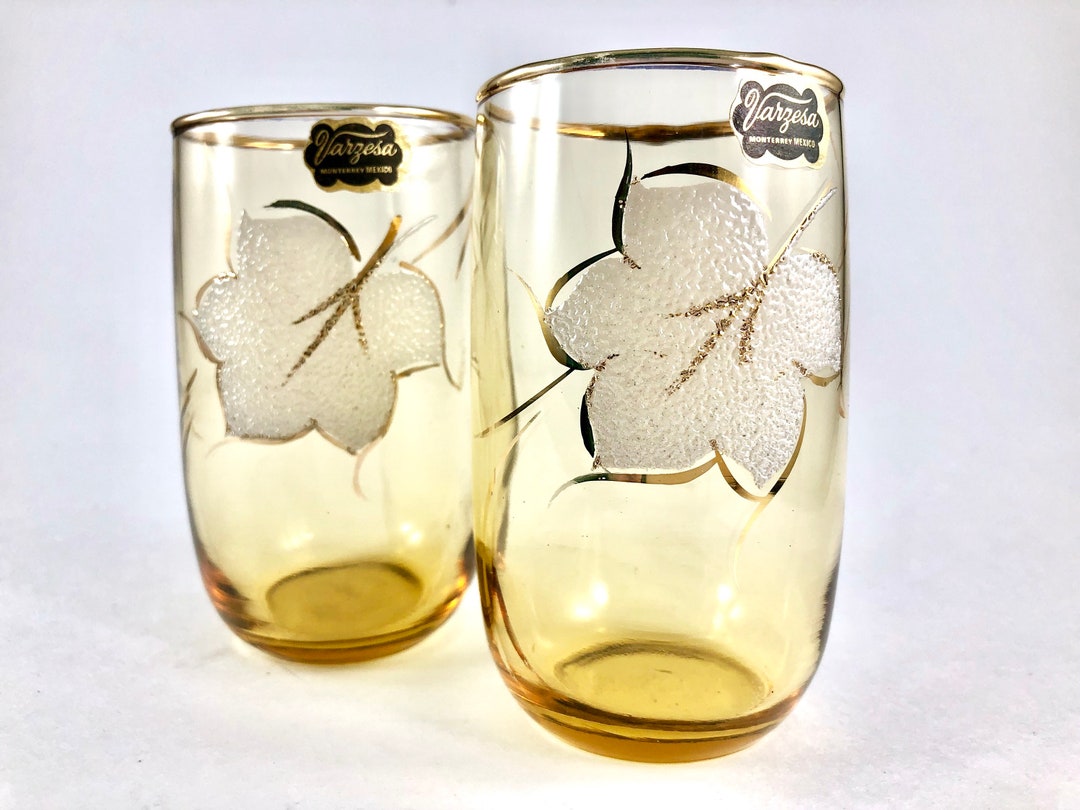 Vintage Varzesa Monterrey Mexico Juice Glasses Textured - Etsy