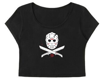 Ghost Face Crop Top - Etsy