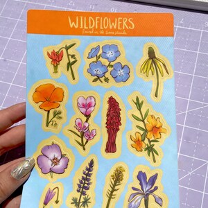 Wildflowers of the Sierra Nevada Sticker Sheetwaterproof Vinyl Matte 12 ...