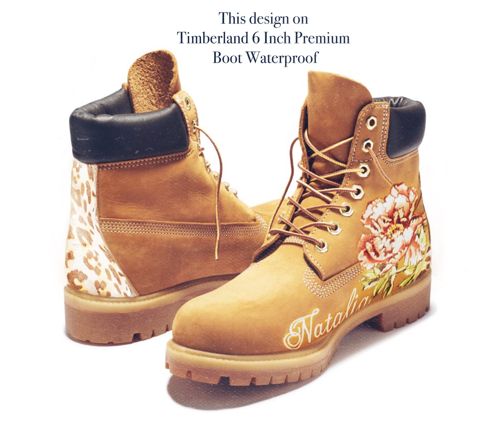 Floral Custom Hand Painted Timberland Boots Aesthetic Timbs | Etsy