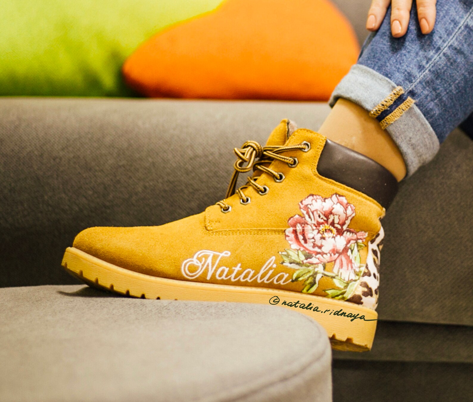 Floral custom hand painted Timberland boots Aesthetic timbs | Etsy