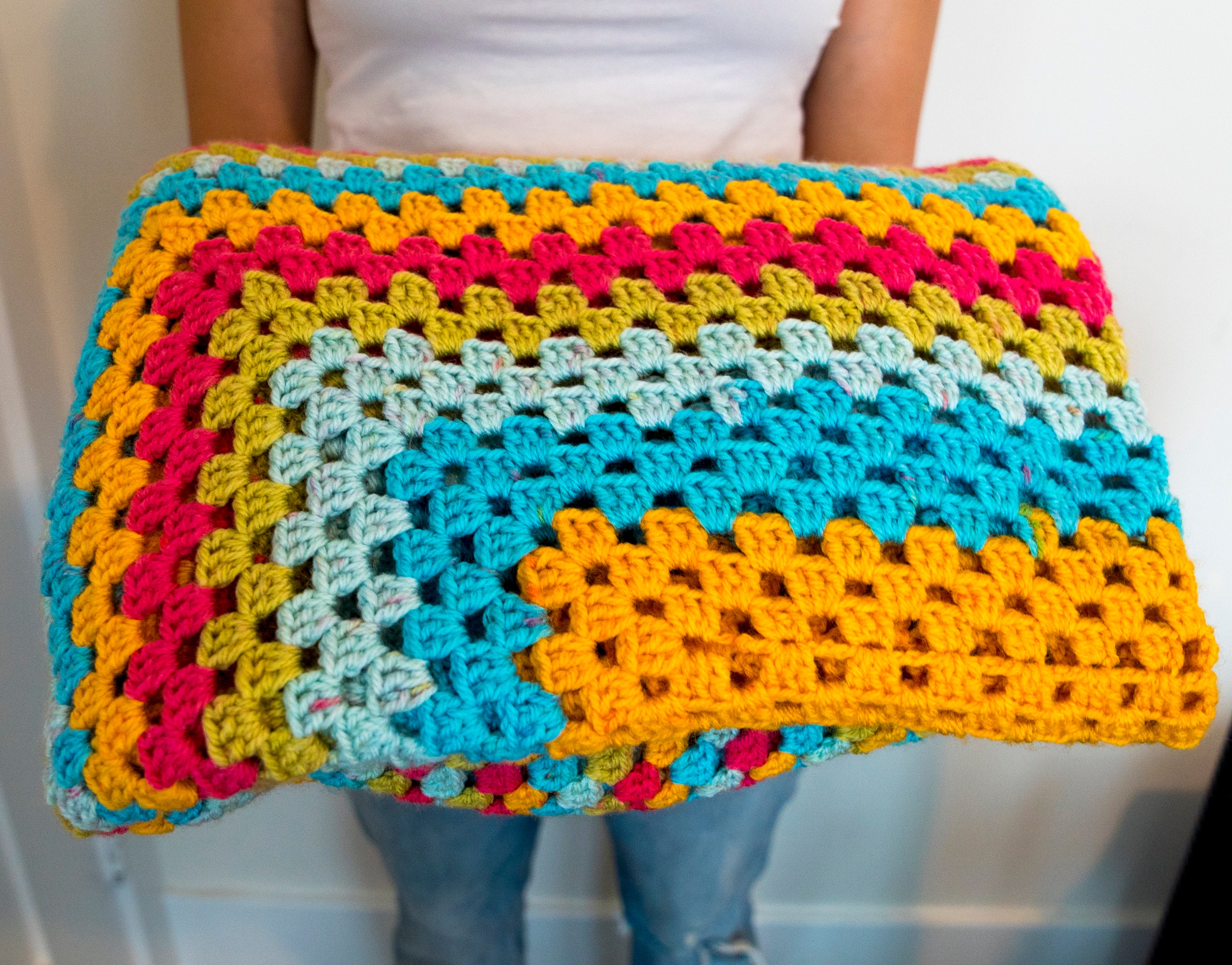 Rectangular Crochet Granny Afghan - Etsy