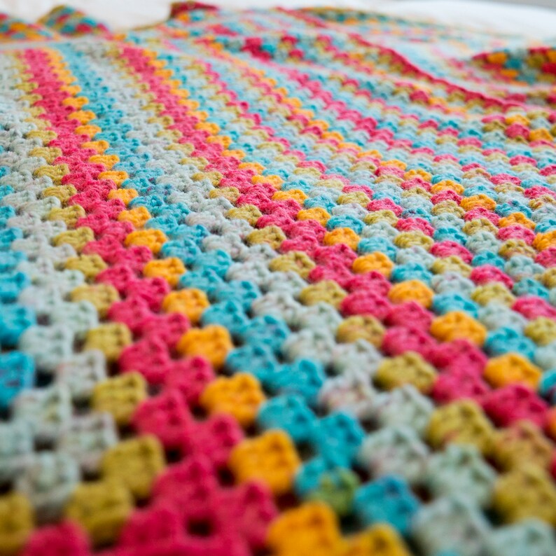 Rectangular Crochet Granny Afghan - Etsy