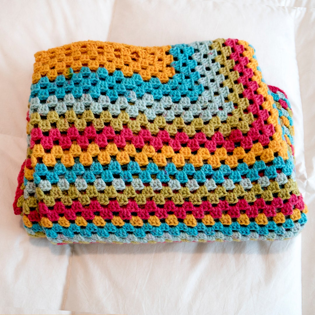 Rectangular Crochet Granny Afghan - Etsy