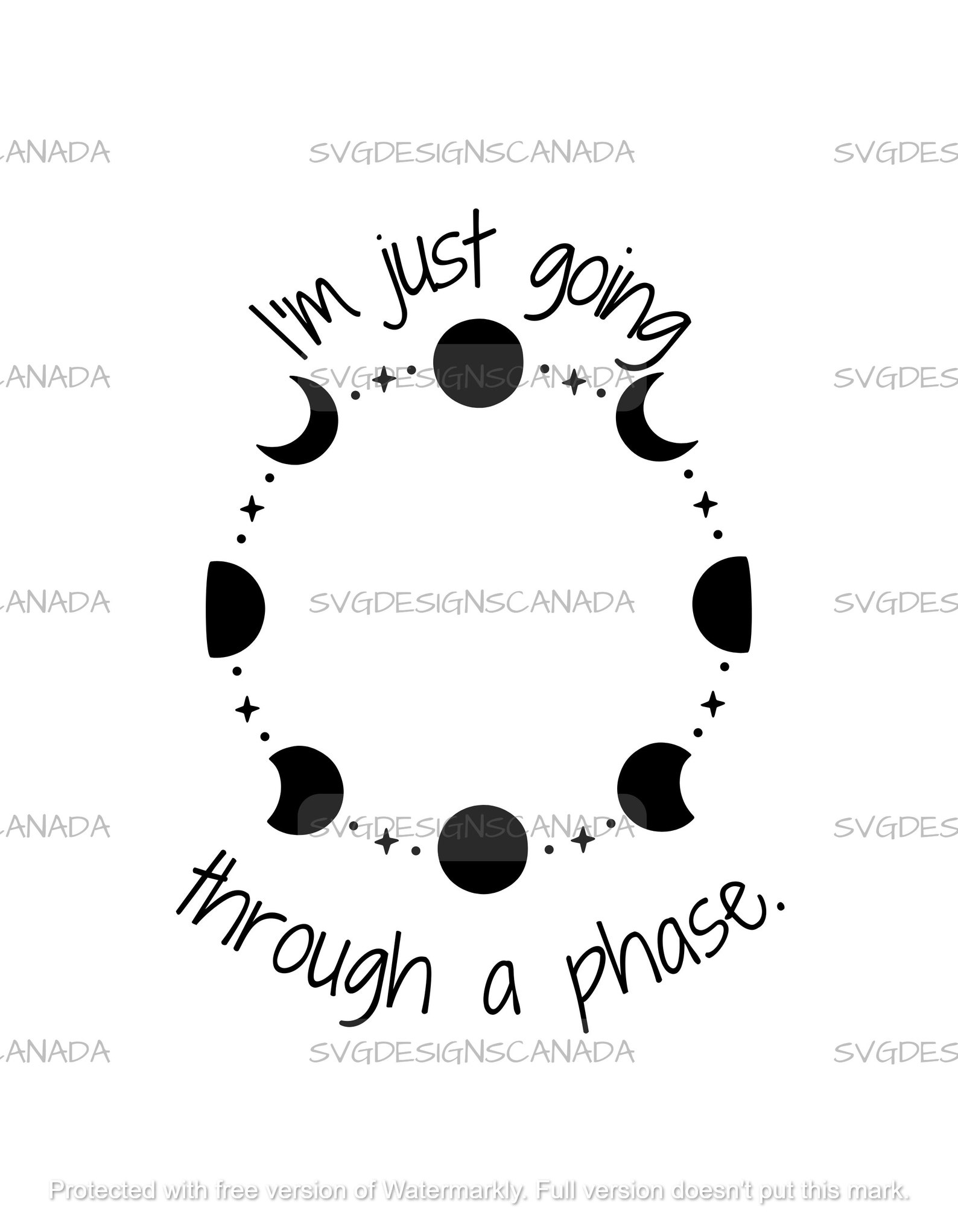 Moon Phase SVG Lunar SVG Moon Clipart SVG Files for Cricut - Etsy