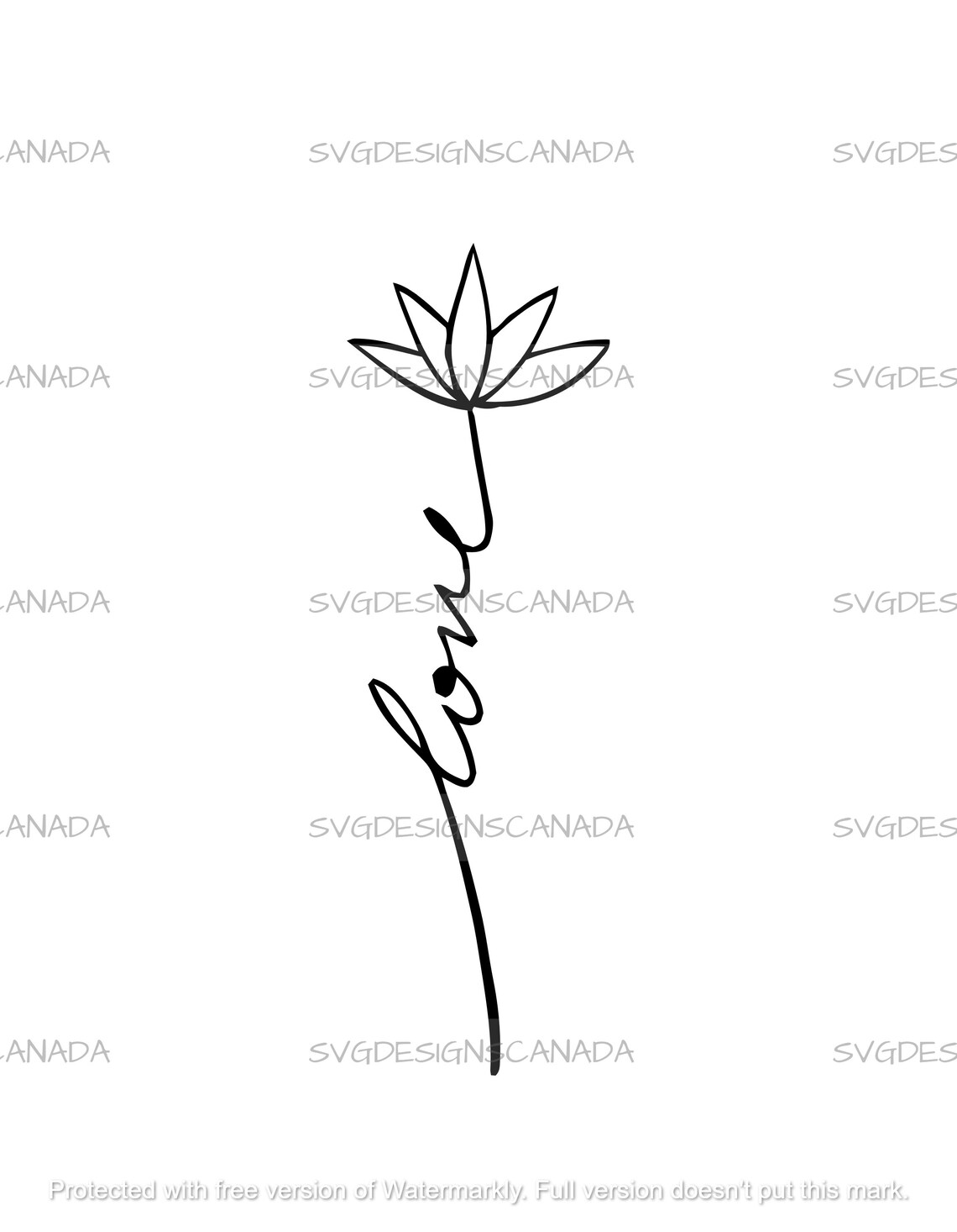 Cursive Love Svg SVG Love Lotus Svg Floral Font Svg - Etsy