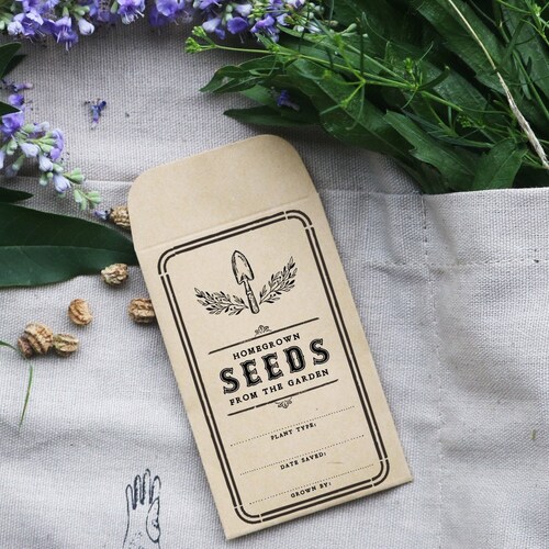 Homegrown Seed Packet Rubber Stamp Garden Stamp Seed Stamp - Etsy