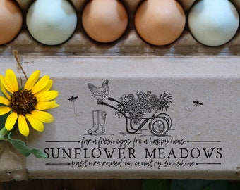 Chicken Rubber Stamp Egg Carton Stamp Farm Stamp Fresh Chicken Eggs ...