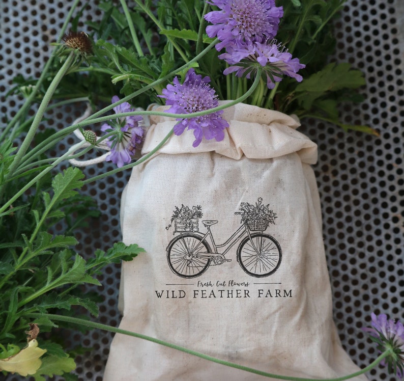 Flower Bicycle Rubber Stamp Flower Bike Stamp Garden Stamp - Etsy