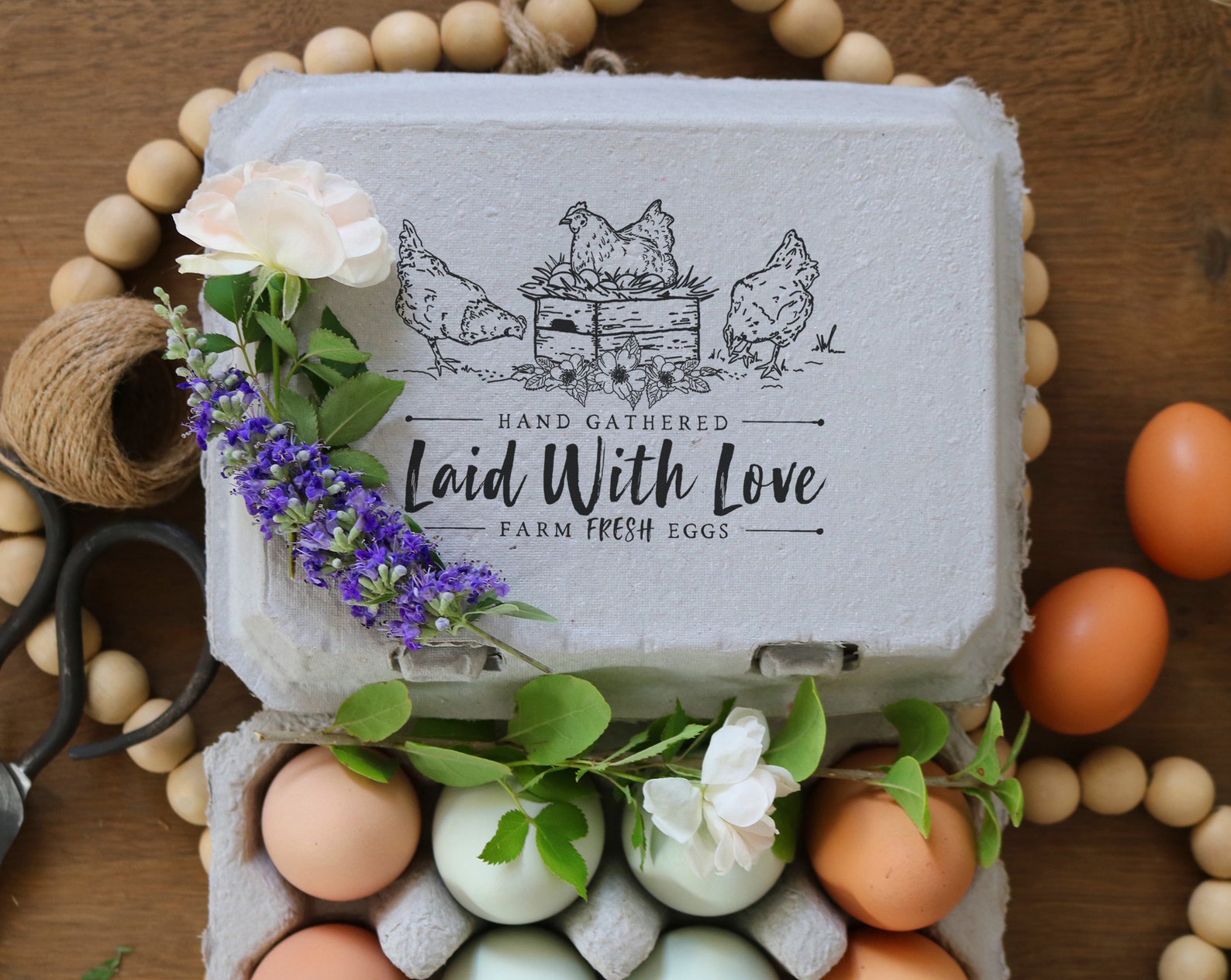 Chicken Rubber Stamp Egg Carton Stamp Farm Stamp Fresh - Etsy