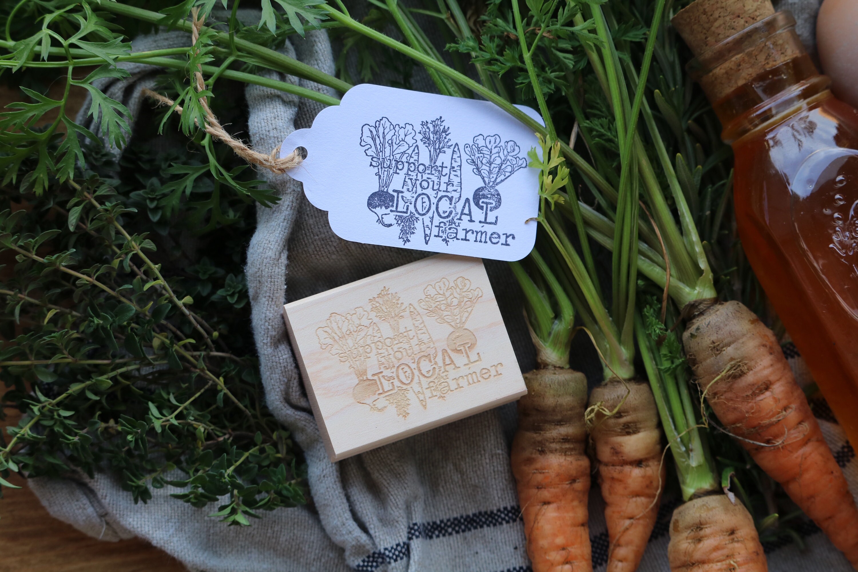 Support Your Local Farmer Rubber Stamp Egg Carton Stamp | Etsy