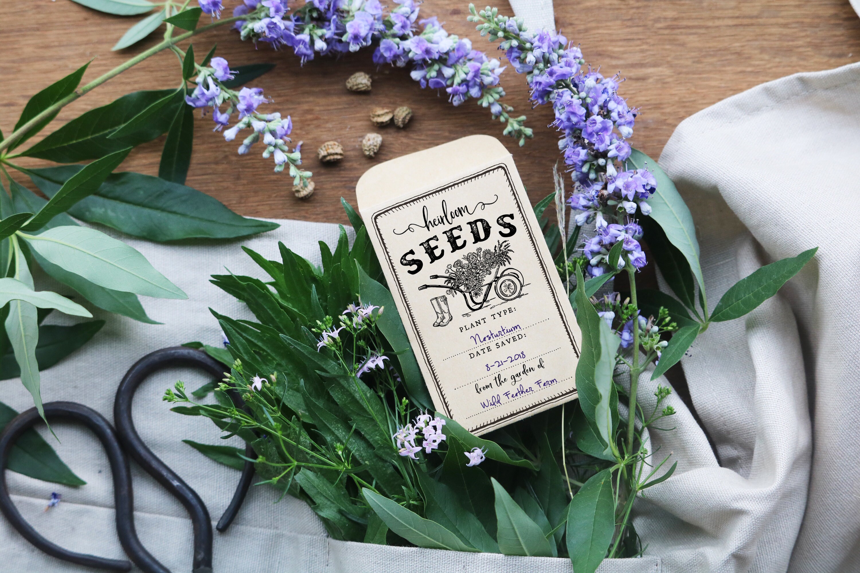 Heirloom Seed Packet Rubber Stamp Garden Stamp Seed Stamp | Etsy