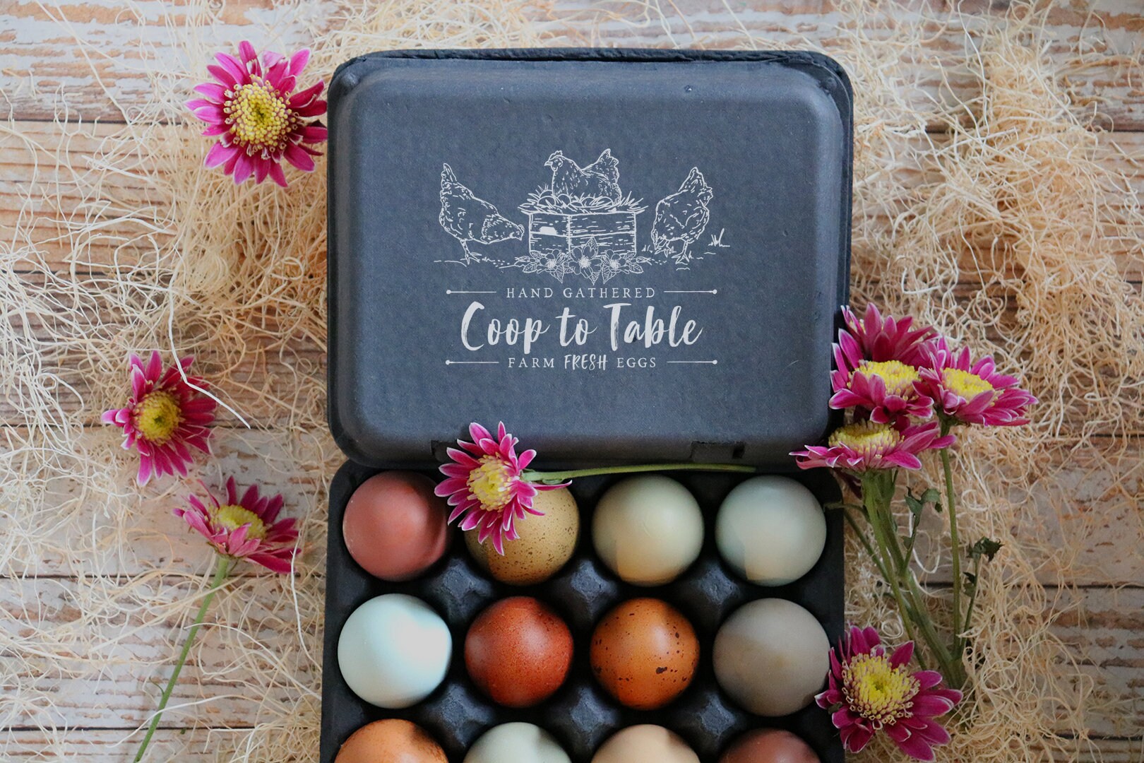Chicken Rubber Stamp Egg Carton Stamp Farm Stamp Fresh - Etsy