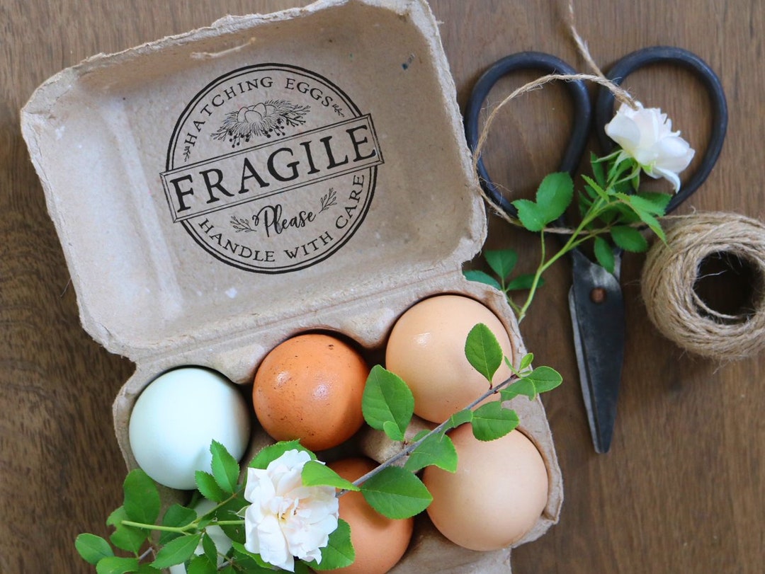 Fragile Eggs Stamp - Hatching Eggs Custom Stamp - Fragile Eggs Custom ...