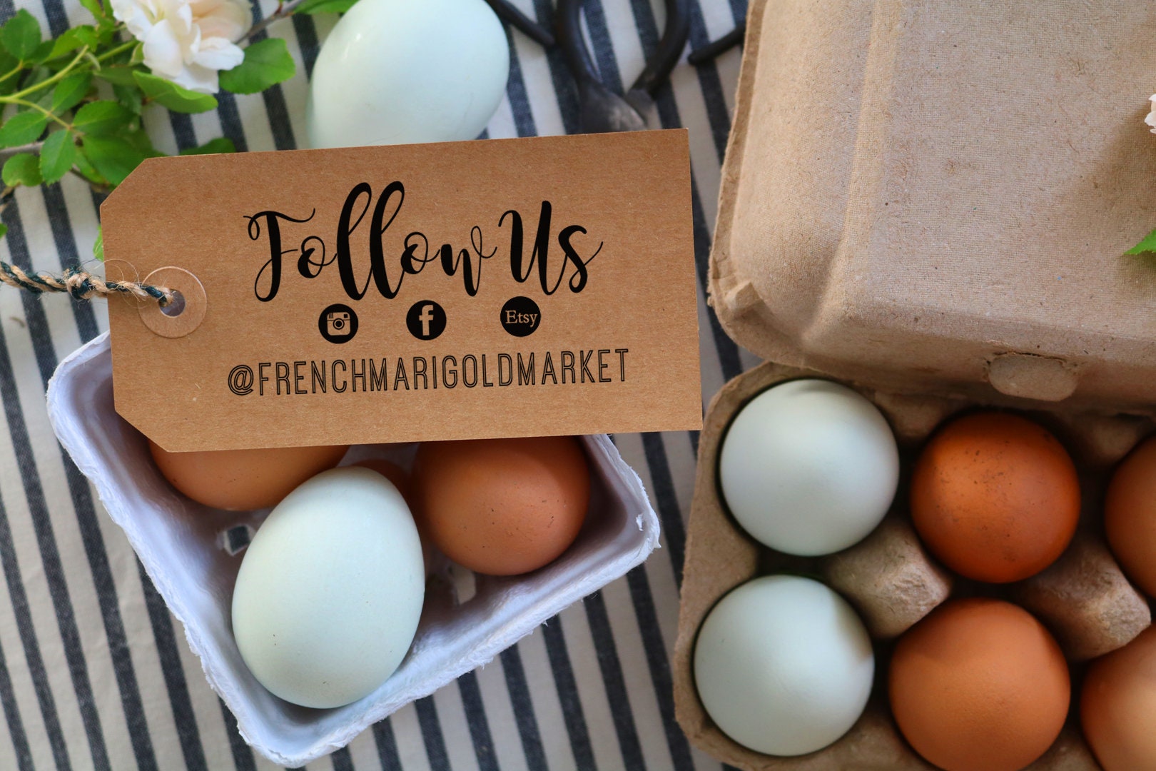 Custom Rubber Stamp - Social Media Stamp - Business Stamp - Visit Us ...