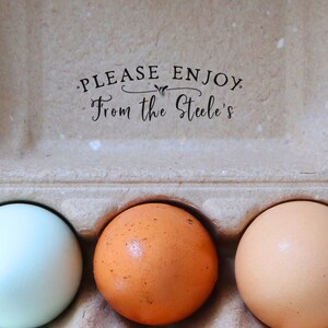 Please Enjoy Rubber Stamp - Egg Carton Rubber Stamp - Farm Stamp ...
