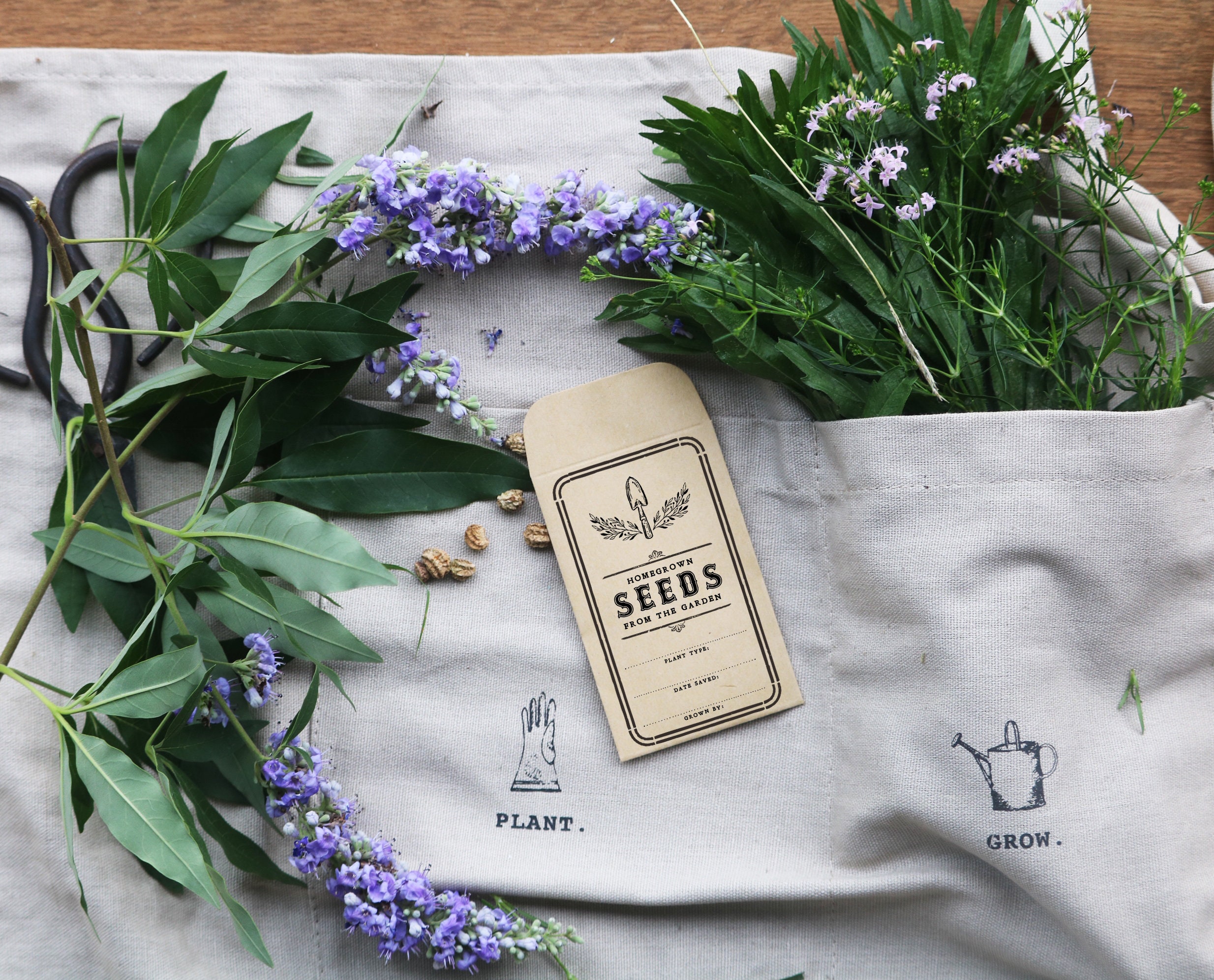 Homegrown Seed Packet Rubber Stamp Garden Stamp Seed Stamp | Etsy