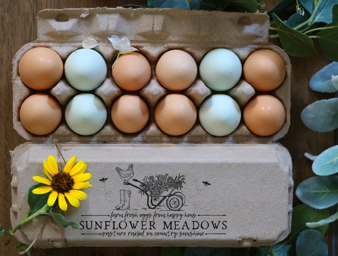 Chicken and Gardening Rubber Stamp - Chicken Custom Rubber Stamp - Egg ...