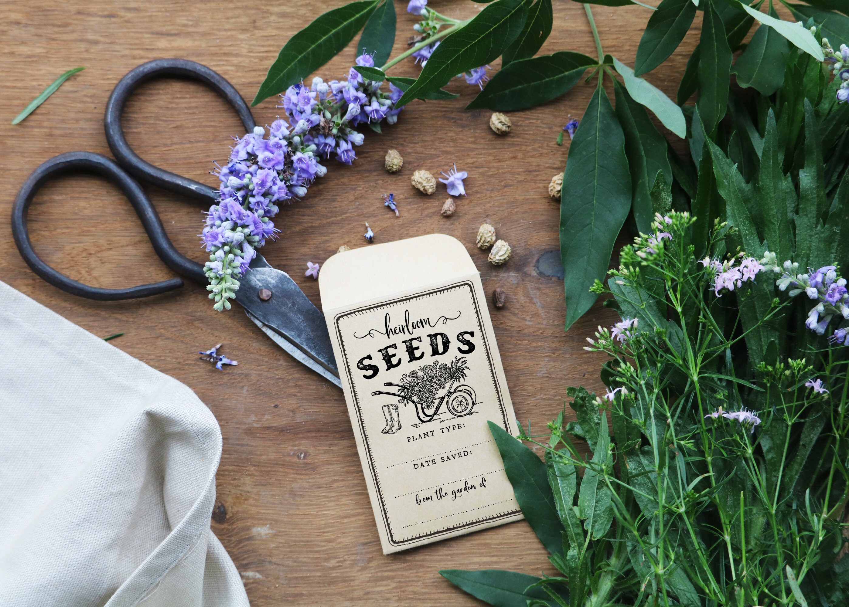 Heirloom Seed Packet Rubber Stamp Garden Stamp Seed Stamp | Etsy