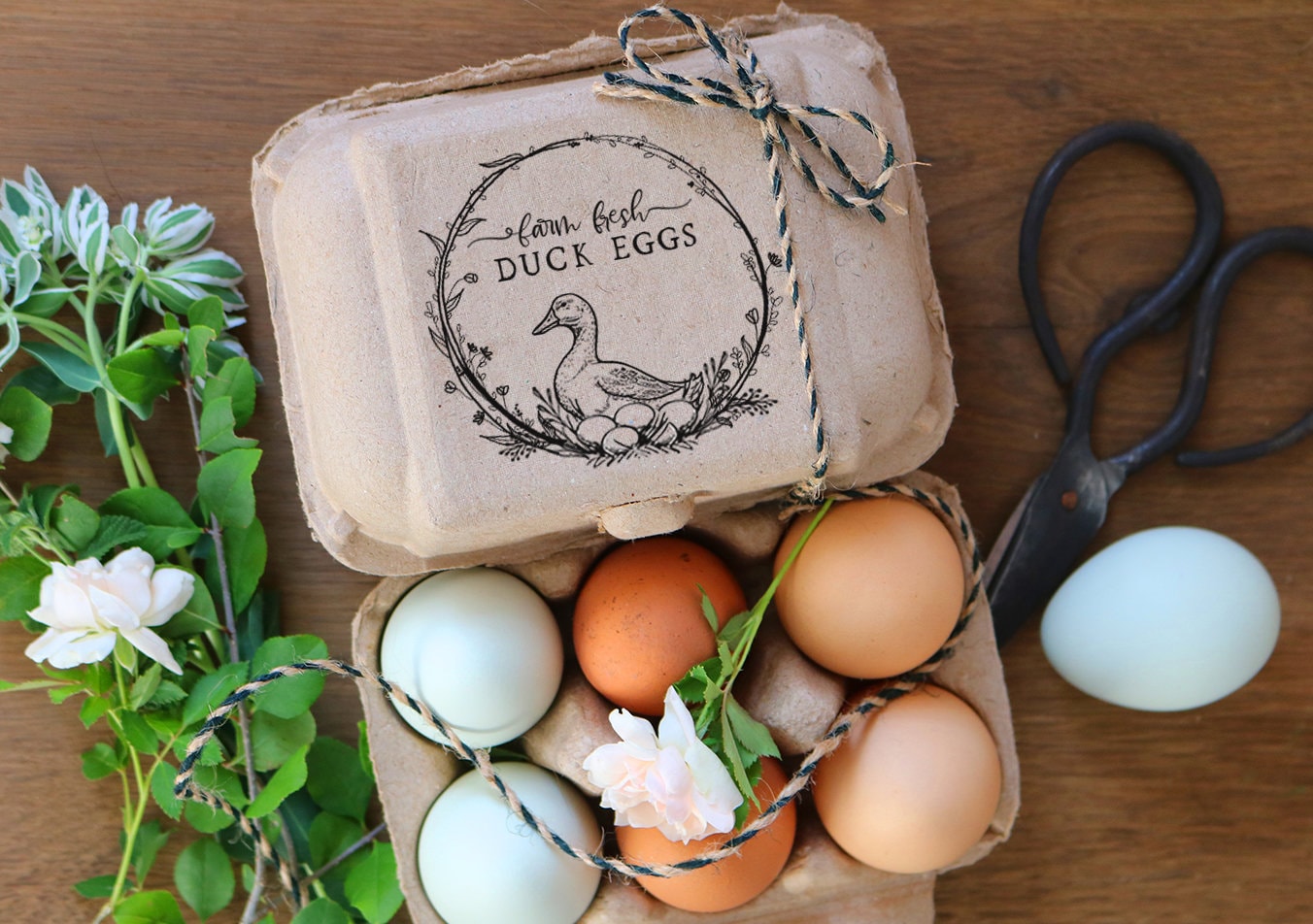 Farm Fresh Duck Eggs Stamp Duck Eggs Custom Stamp Egg - Etsy