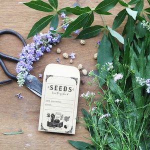 Garden Seed Packet Rubber Stamp - Garden Stamp - Seed Envelope Stamp ...