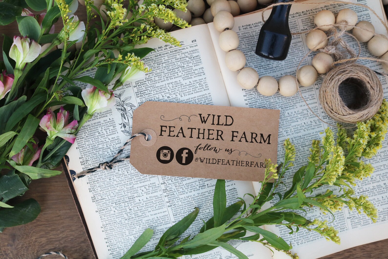 Custom Rubber Stamp Social Media Stamp Custom Farm Stamp - Etsy