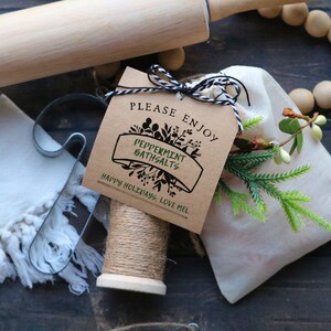 Please Enjoy Gift Tag Stamp - Baking Tag - Homemade Gift Custom Rubber ...