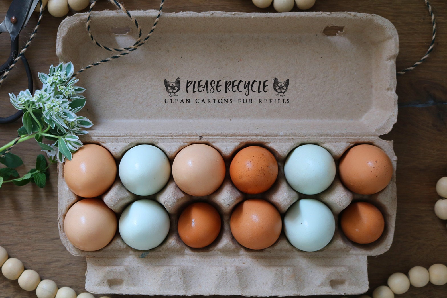 Please Recycle Clean Cartons for Refills Egg Carton Stamp - Etsy
