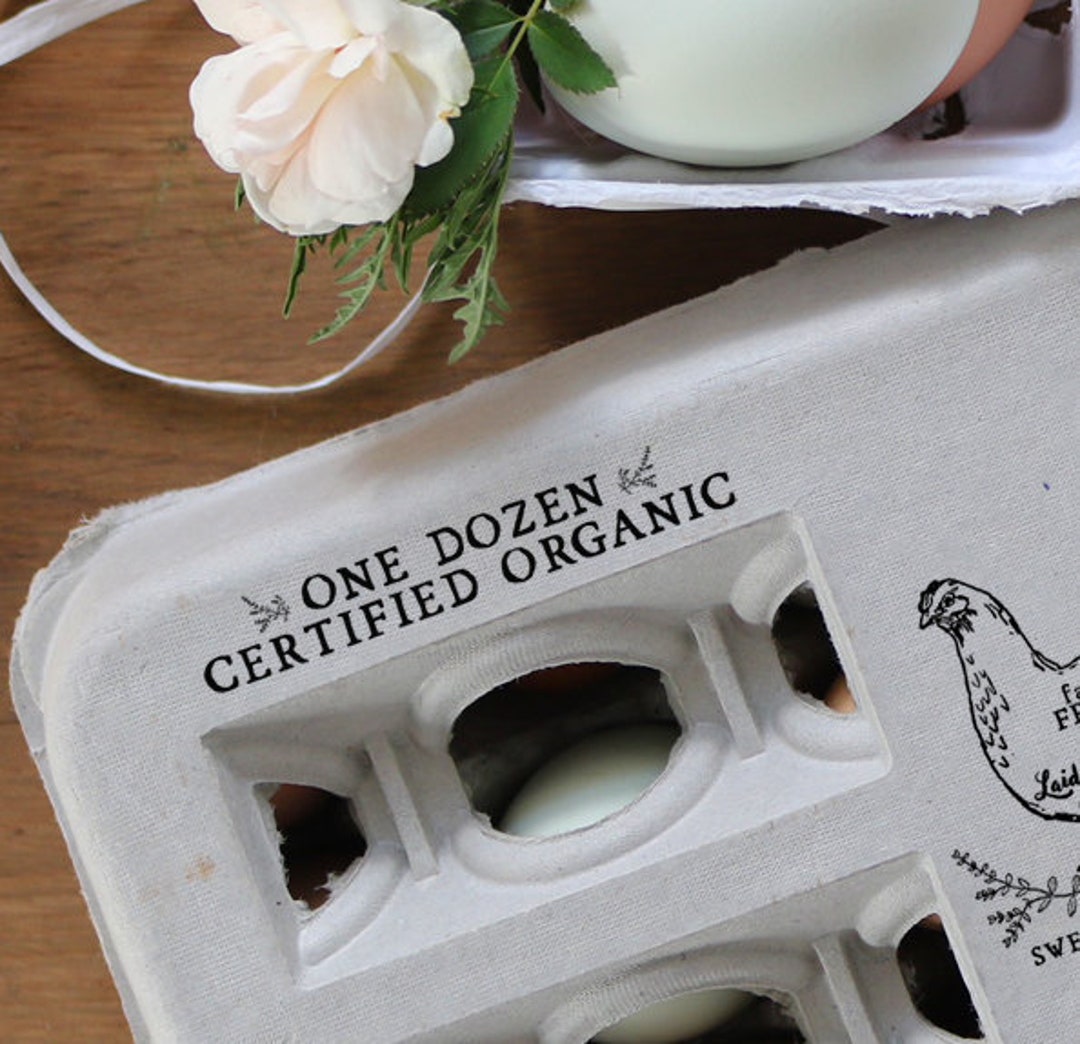 Egg Carton Rubber Stamp - Farm Stamp - Fresh Chicken Eggs - Chicken ...