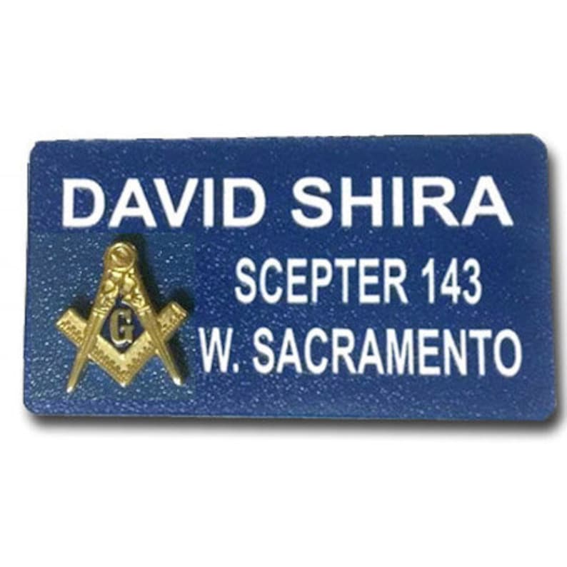 Blue Lodge Masonic Name Badge Cloisonne Emblem Square and Compass - Etsy