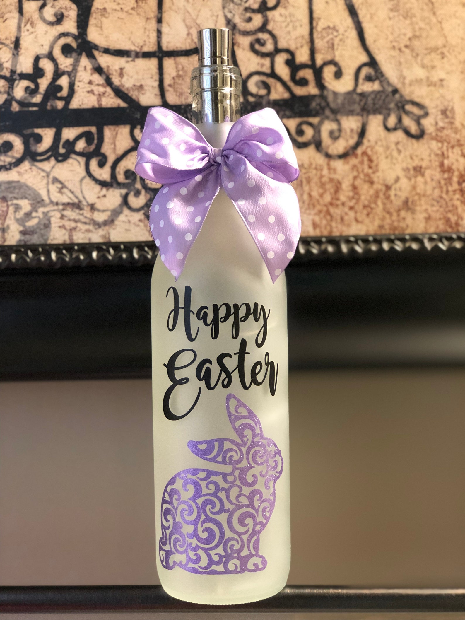Happy Easter Lighted Wine Bottle - Etsy