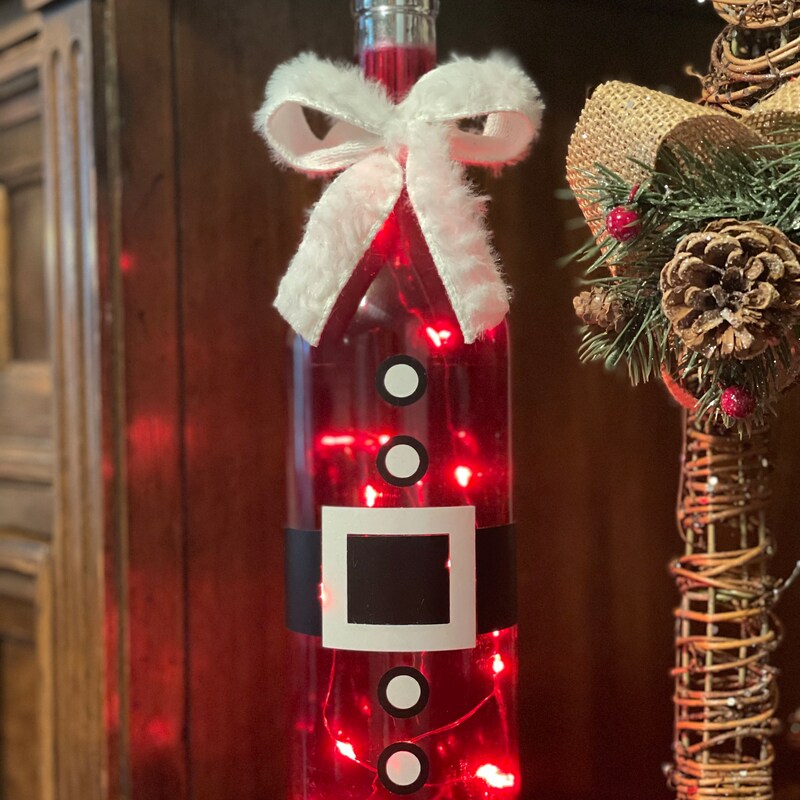 Santa Wine Bottle - Etsy