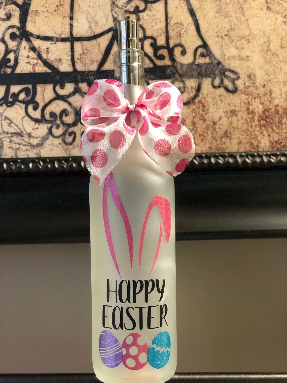 Happy Easter Lighted Wine Bottle - Etsy