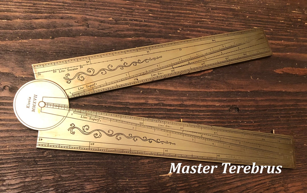Gunter's Folding Sector Rule, Baroque, London, Gift or Engineer, Gift ...