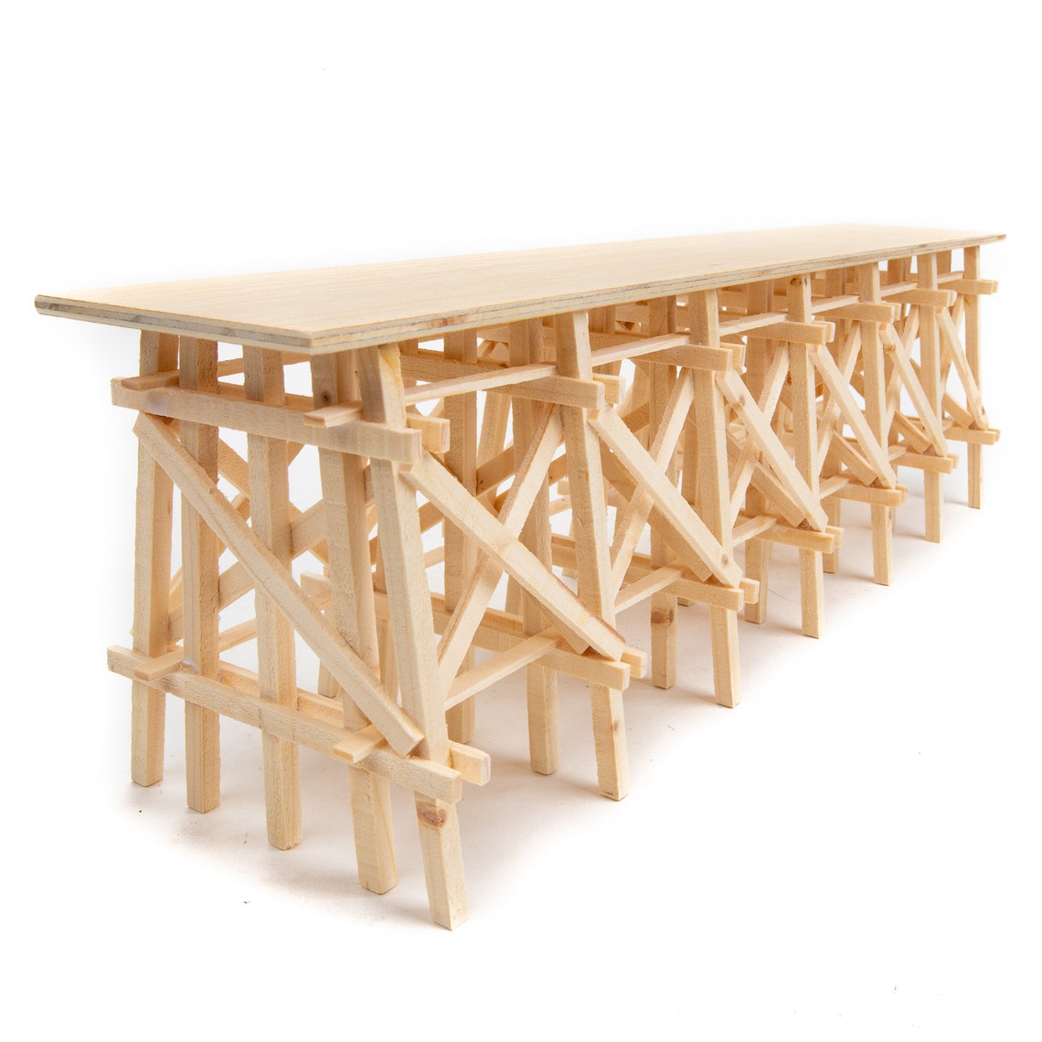 O Gauge O Scale Wooden Trestle Bridge 5 1/2 H X 20 L for Your Model ...