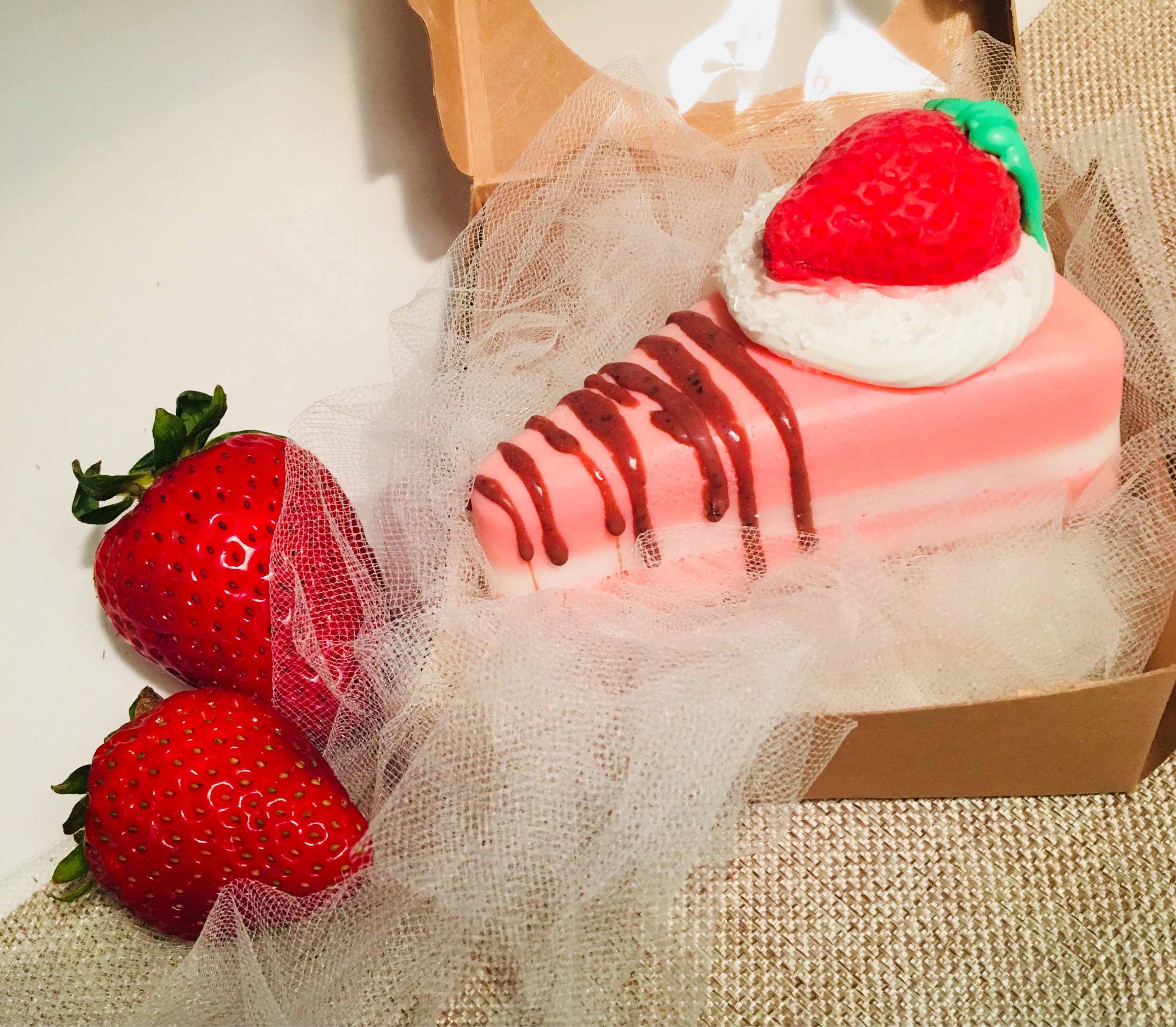 Strawberry Cake Slice Soap Strawberry Soap Dessert Soap - Etsy