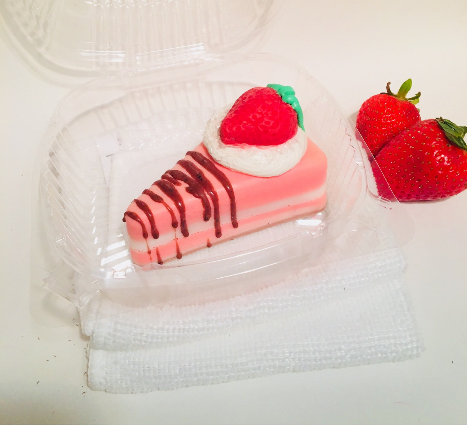 Strawberry Cake Slice Soap Strawberry Soap Dessert Soap - Etsy