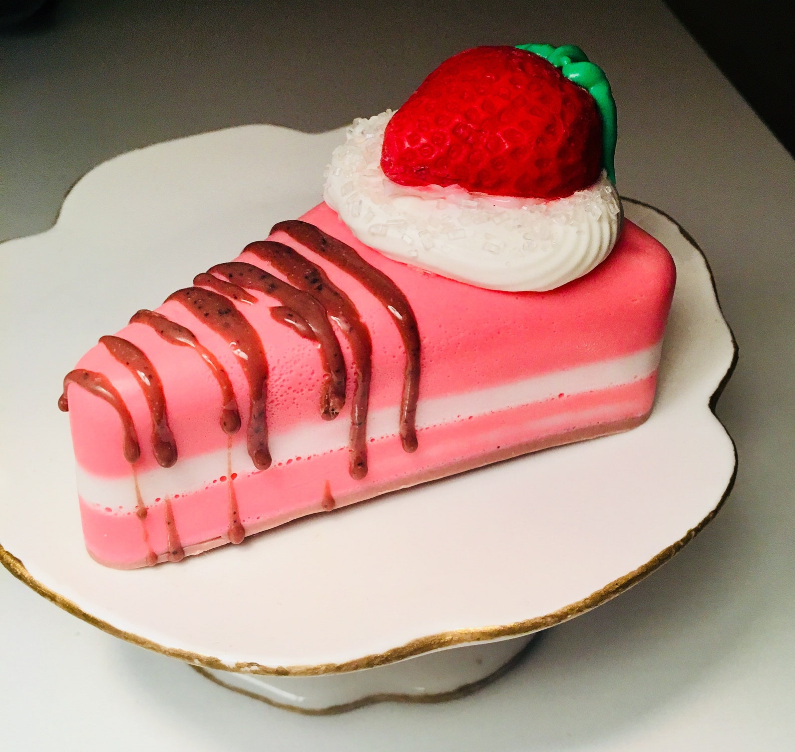 Strawberry Cake Slice Soap Strawberry Soap Dessert Soap - Etsy