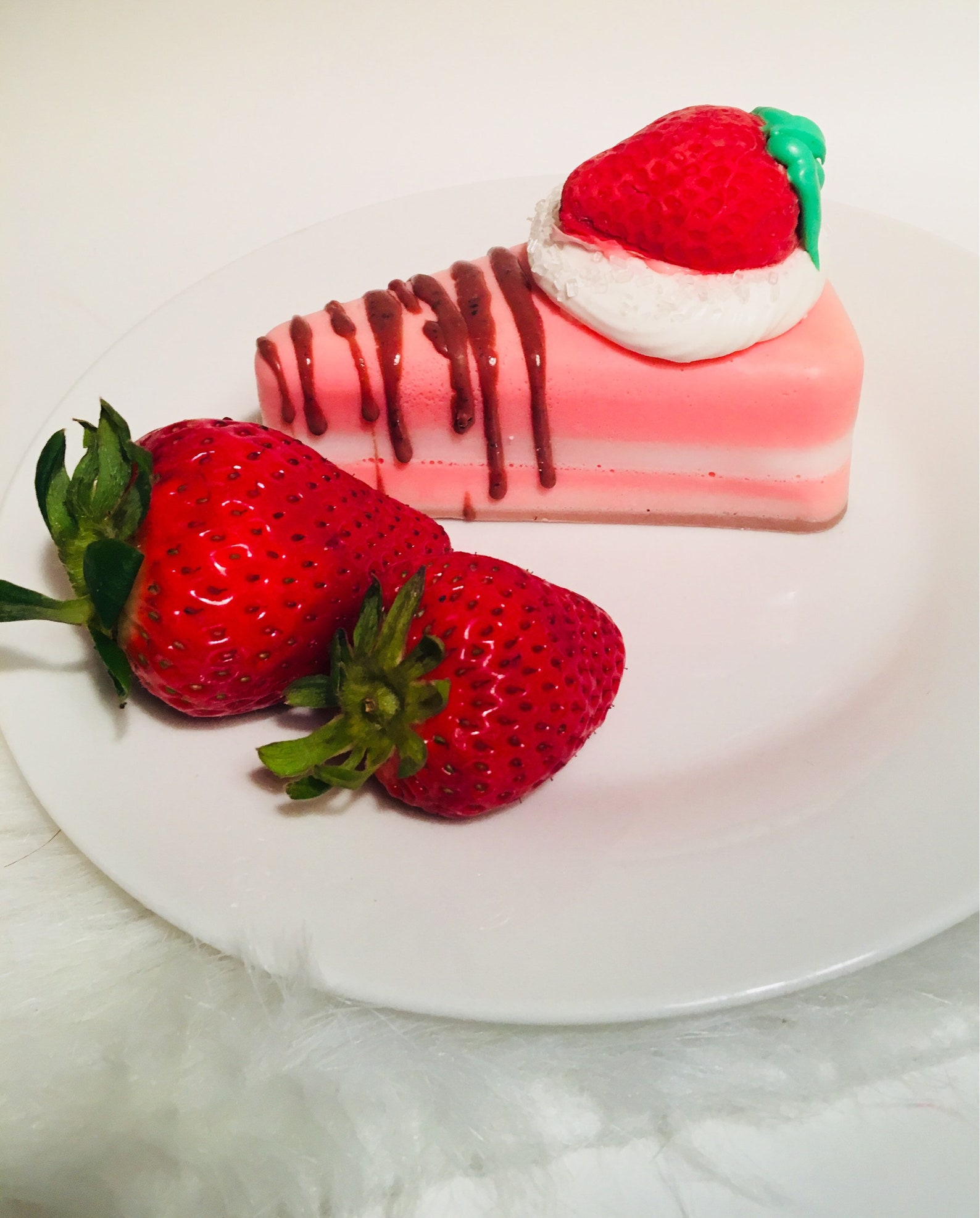 Strawberry Cake Slice Soap Strawberry Soap Dessert Soap - Etsy