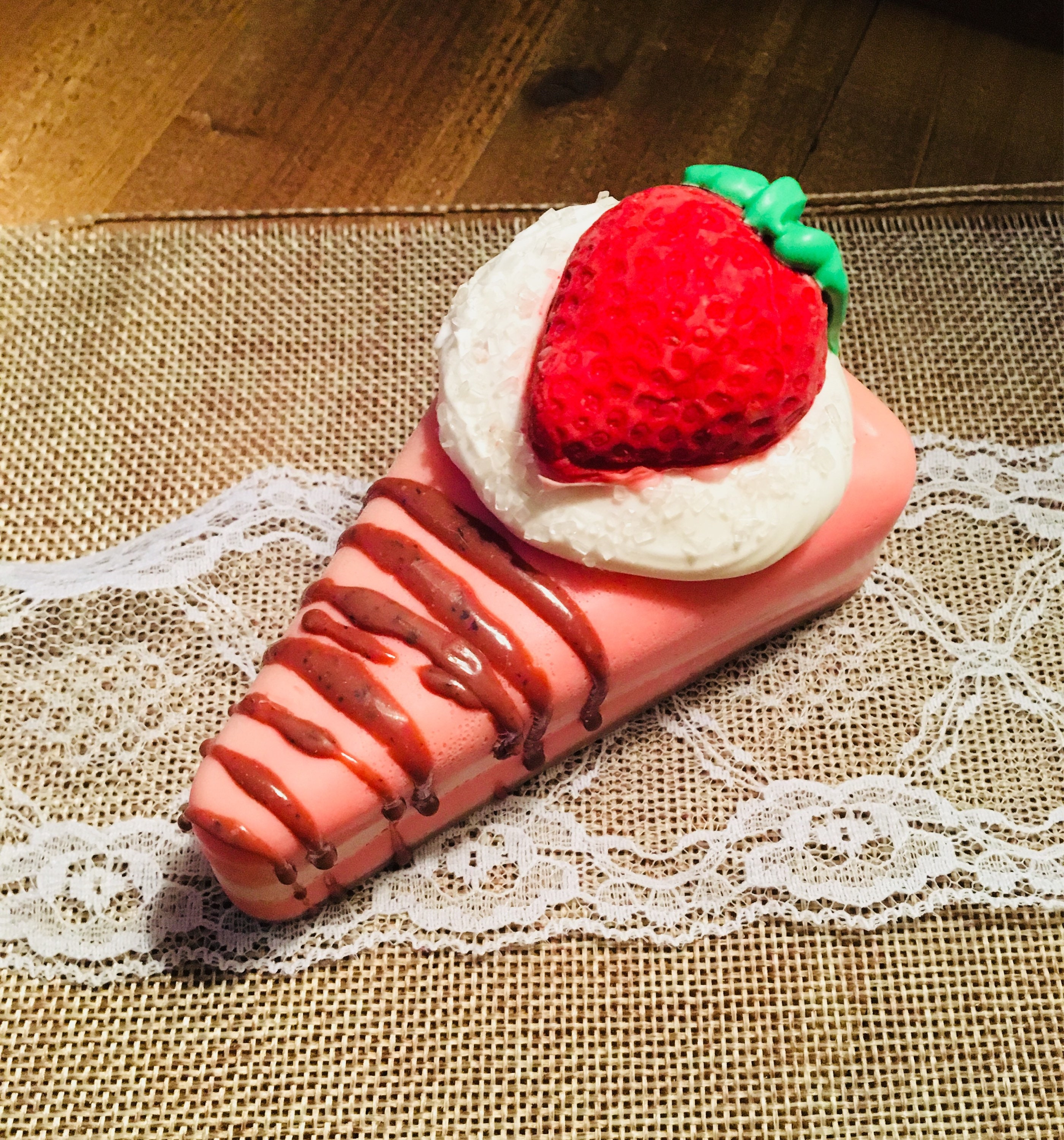 Strawberry Cake Slice Soap Strawberry Soap Dessert Soap - Etsy