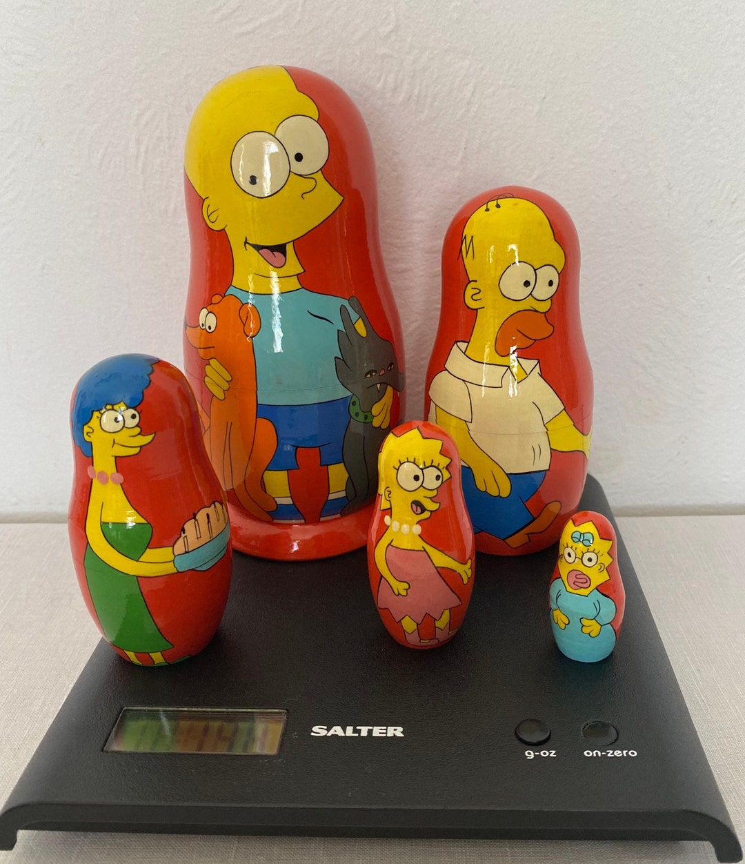 Complete Set of the Simpsons Vintage Matryoshka Nesting Russian Wooden ...