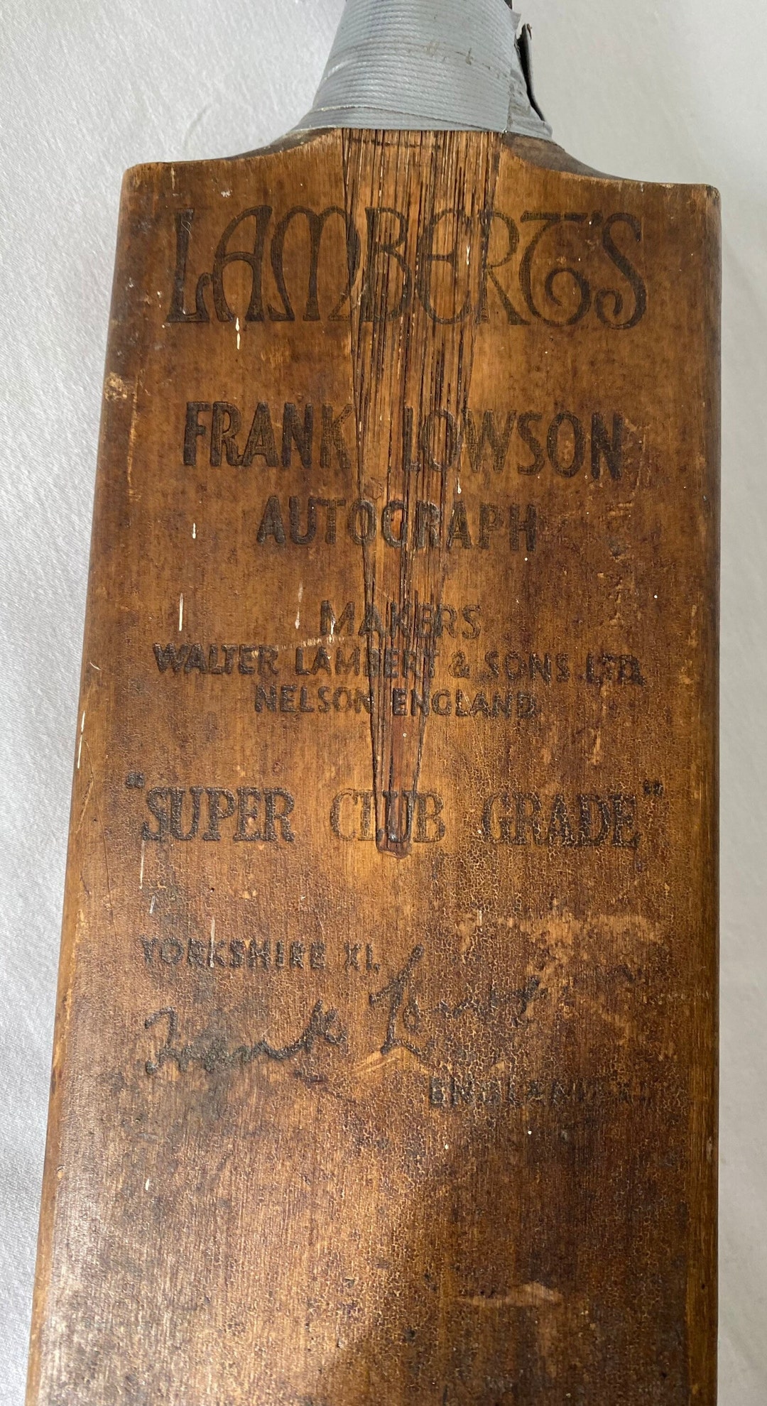 Vintage Well Used & Taped Full Size Lambert's Frank Lowson Autograph ...