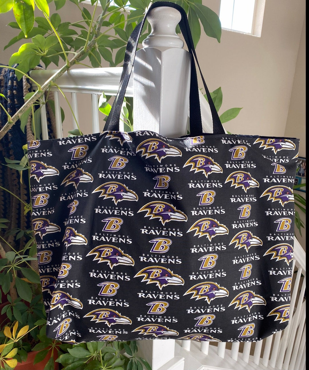 Baltimore Ravens Theme Tote Bag - Etsy